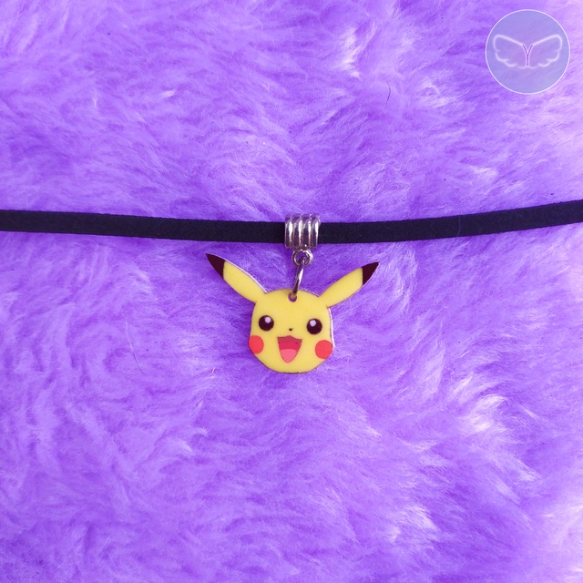 Gargantilha Pikachu, Choker Pokemon Anime Kawaii - Escorrega o Preço