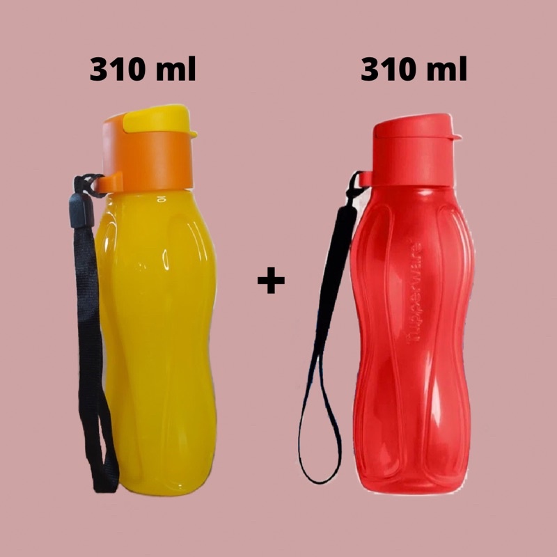 Combo 2 Eco Tupper Garrafa Água 310 ml Amarela e Vermelha, Tupperware ...
