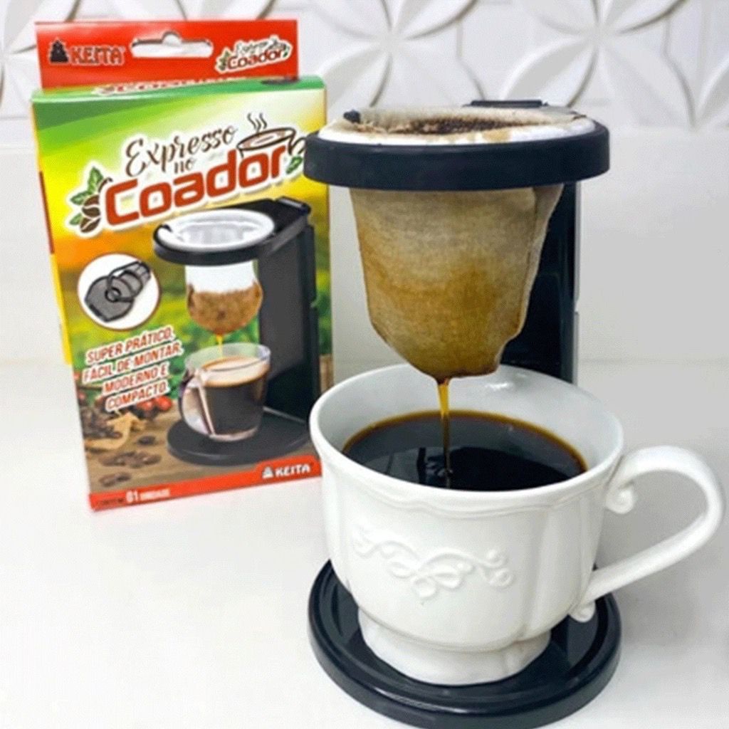 Mini Coador de Cafe Dobrável Com Suporte Individual Expresso no Coador ...
