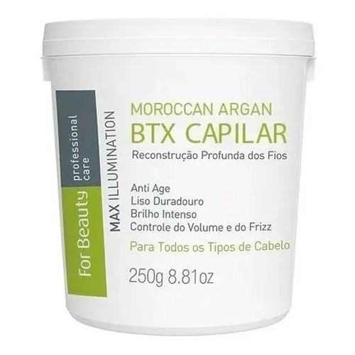 Btx For Beauty Max Illumination Capilar Argan 250g | Shopee Brasil