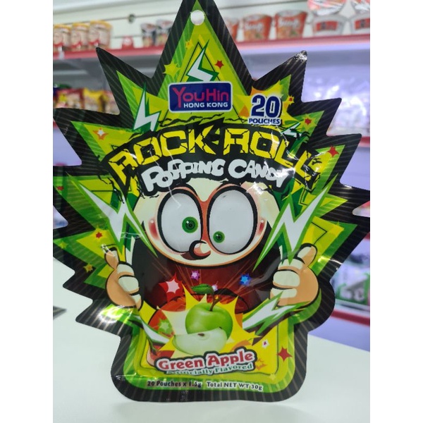 Popping candy, bala que explode na boca maçã verde 30g (20 pacotes de 1 ...