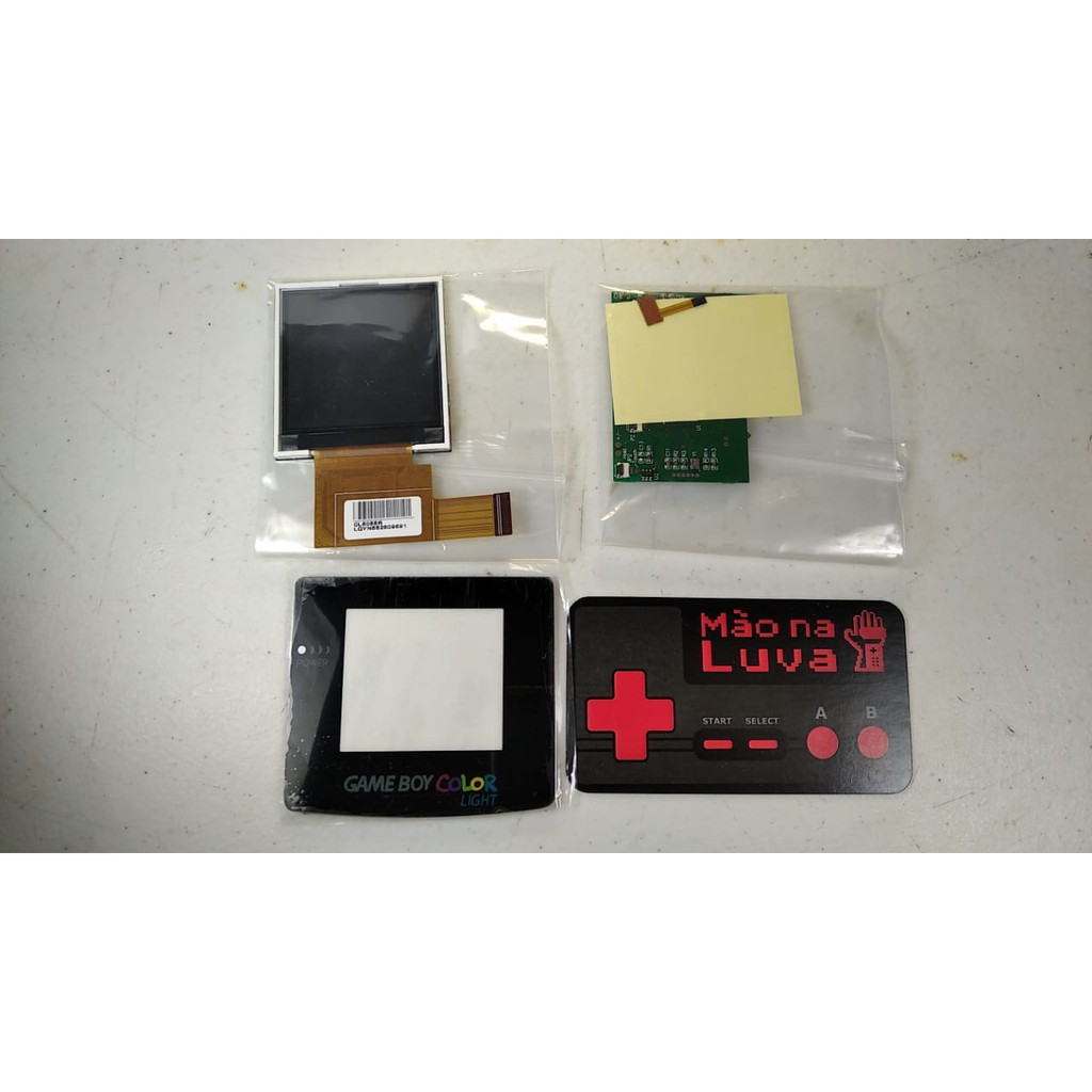 Kit Tela Completo Backlight / Iluminada Game Boy Color - Instalação Sem ...