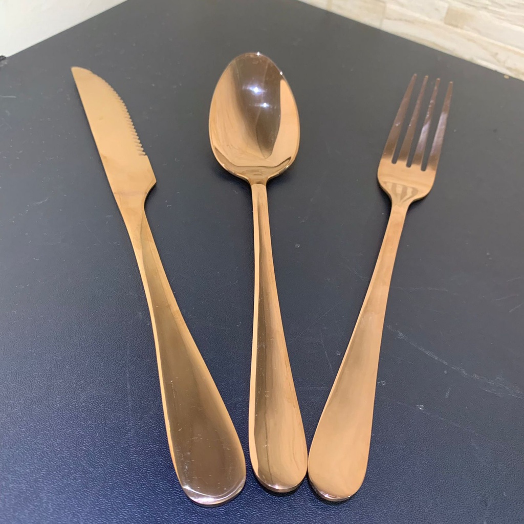 Talheres inox rose gold avulso | Shopee Brasil