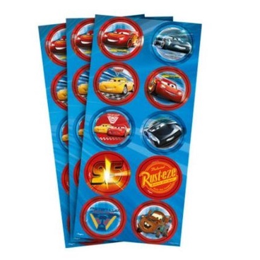 ADESIVO REDONDO CARS - Pacote com 30 UNIDADES | Shopee Brasil
