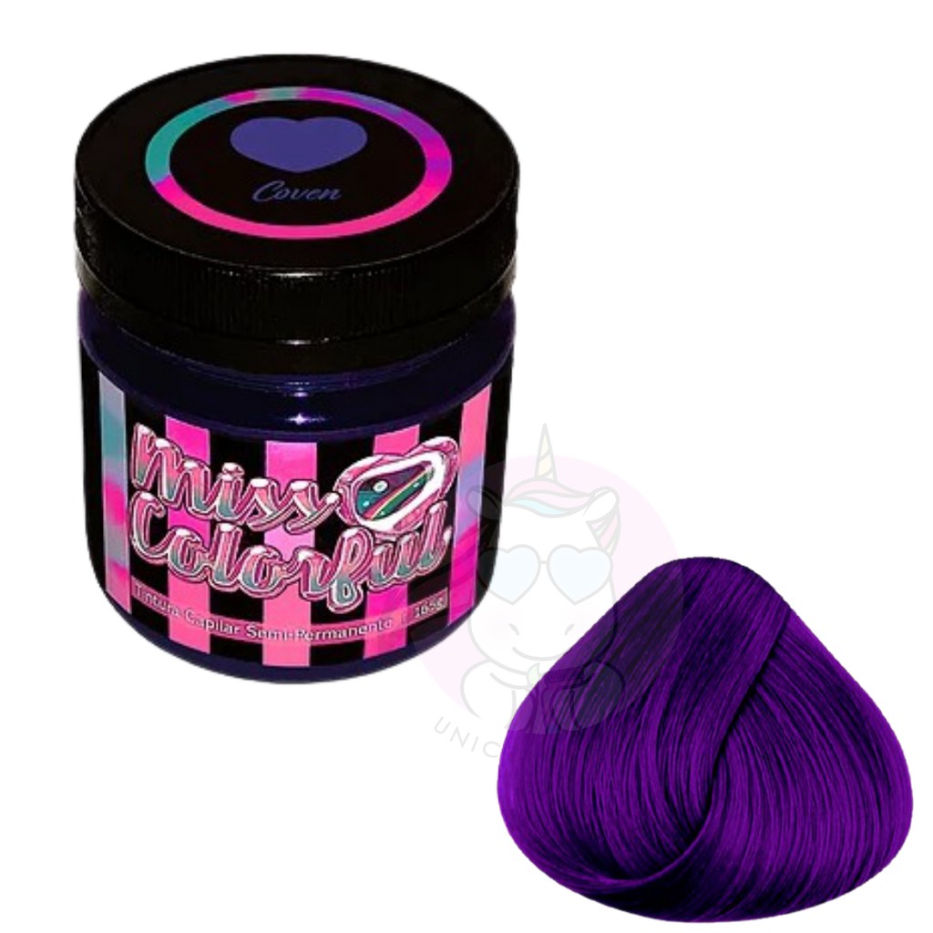 Coven Roxo Azulado 165g Miss Colorful - Tinta Capilar semi-permanente ...