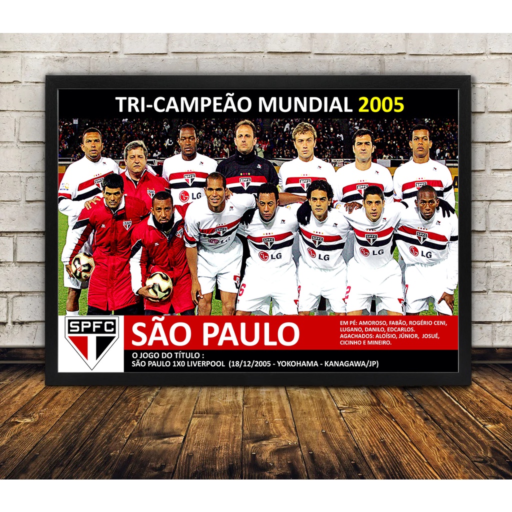 São Paulo Tricampeão Munidal 2005, SPFC, Tricolor, Morumbi, Quadro Com ...