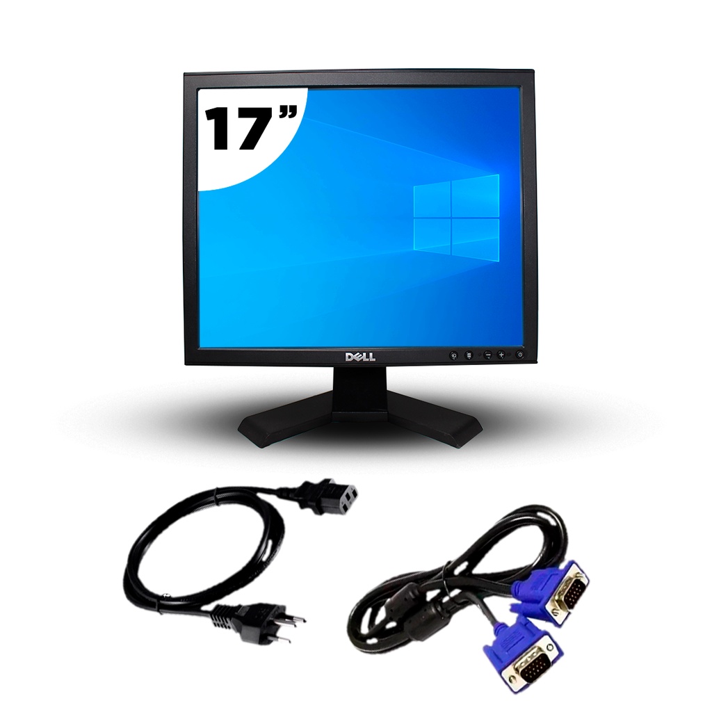 Monitor Dell Lcd 17 Polegadas Quadrado + Só Aqui | Shopee Brasil