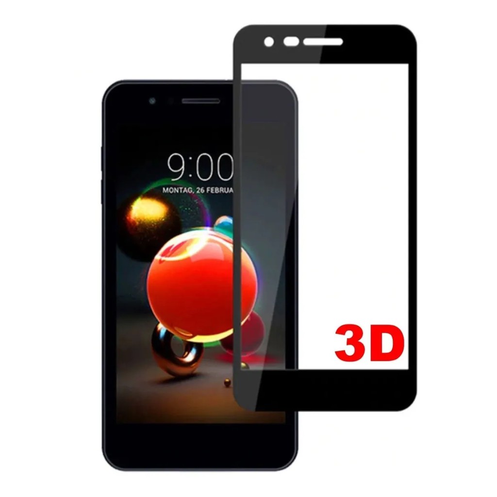 Película De Vidro 3D LG K10 2017 / K10 Power /K11/K12/K11 Plus/K12 Plus/K12 Prime/K12 Max/K22 ...