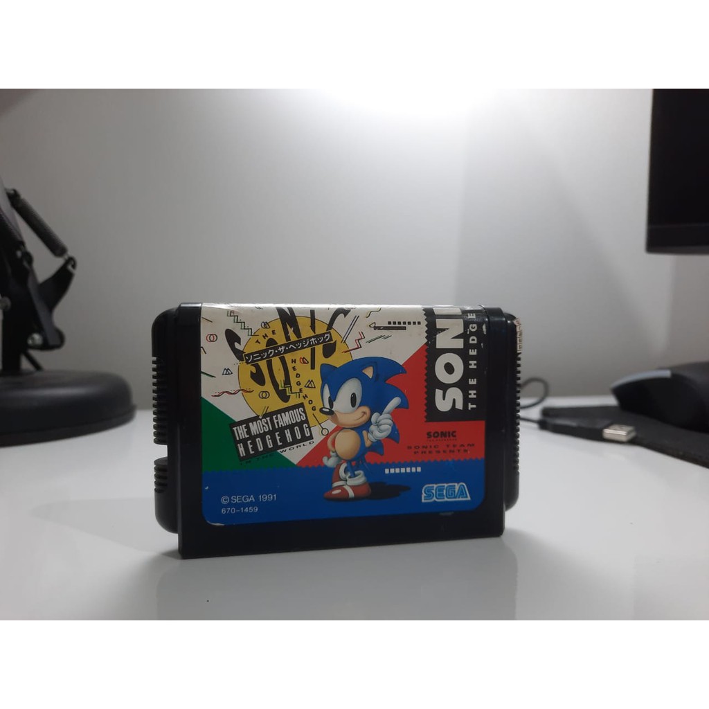 Cartucho Mega Drive - Jogo Sonic The Hedgehog | Shopee Brasil