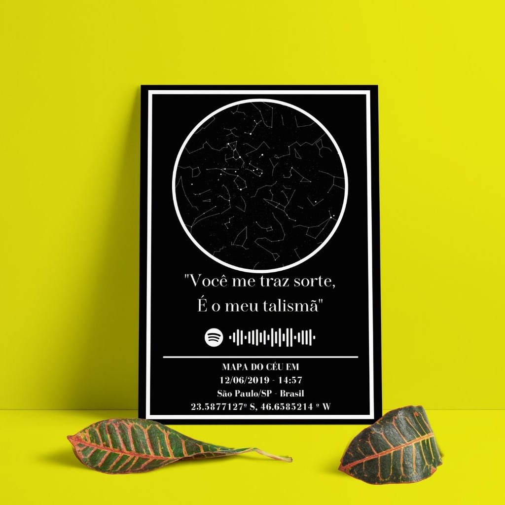 Quadro Céu Estrelado - Mapa do Céu | Shopee Brasil