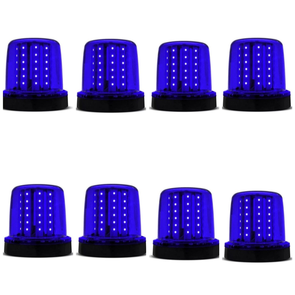 Kit 8 Giroflex Giroled Azul 64 Leds Parafuso 12V / 24V (Bivolt ...