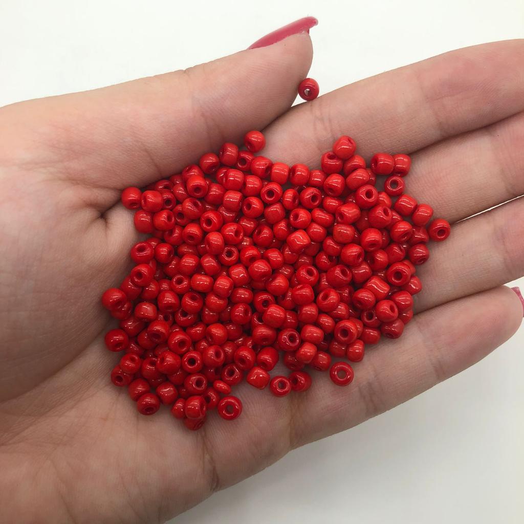 MIÇANGÃO MIÇANGA VERMELHA 5/0 (aproximadamente 4,6mm - Grandes ...