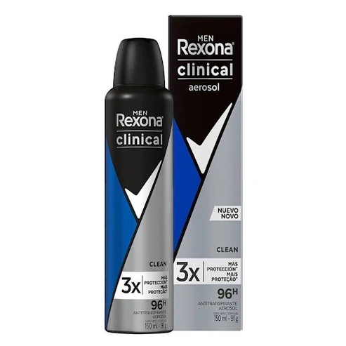 Rexona Desodorante Clinical Aerosol Clean 3x mais Proteção150ml ...