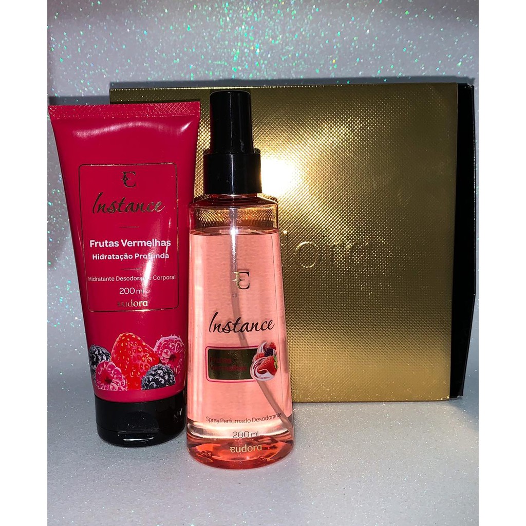 Kit Hidratante Instance Frutas Vermelhas Eudora 200ml Body Splash ...