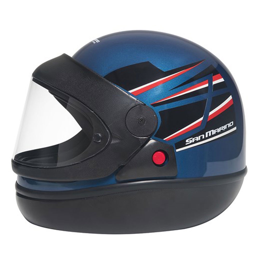 Capacete Taurus San Marino Titanium Azul Escuro/Preto | Shopee Brasil