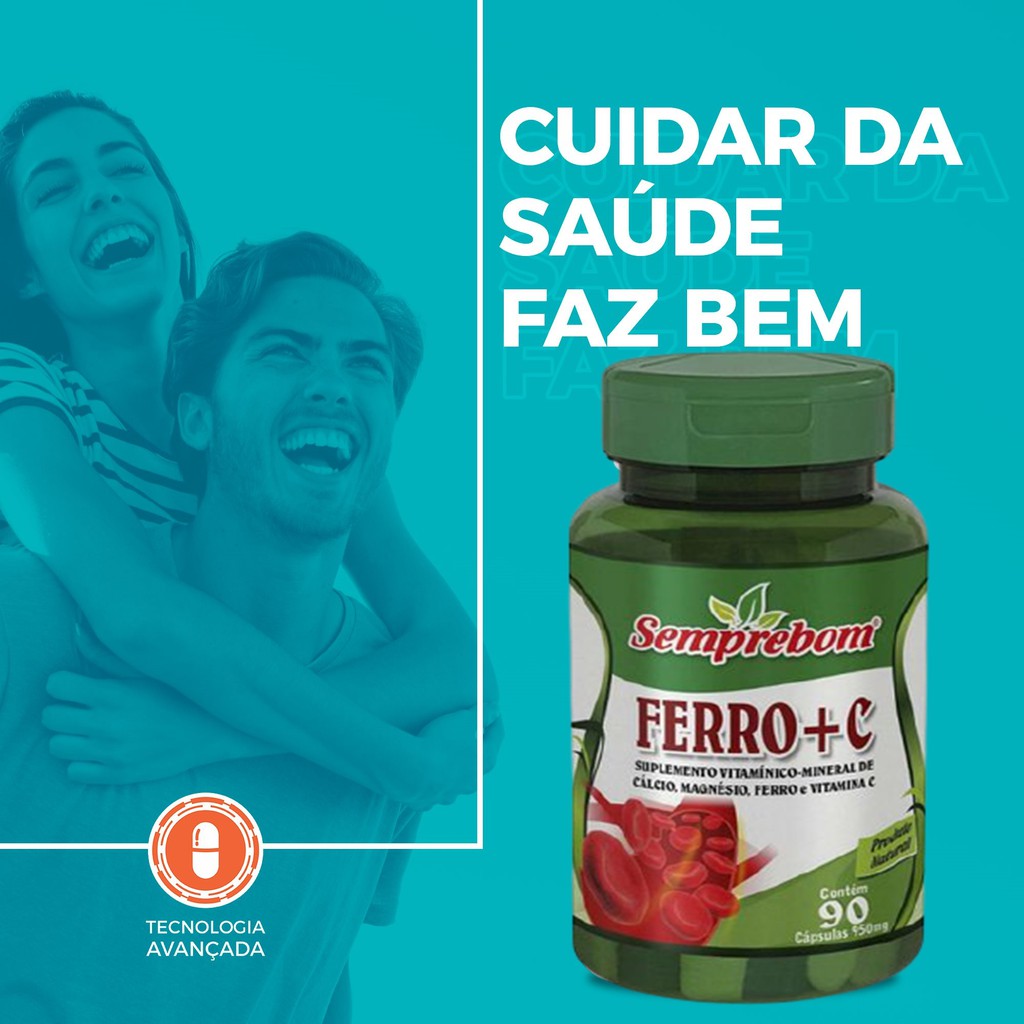 FERRO + C - 950MG - 90 CAPSULAS | Shopee Brasil