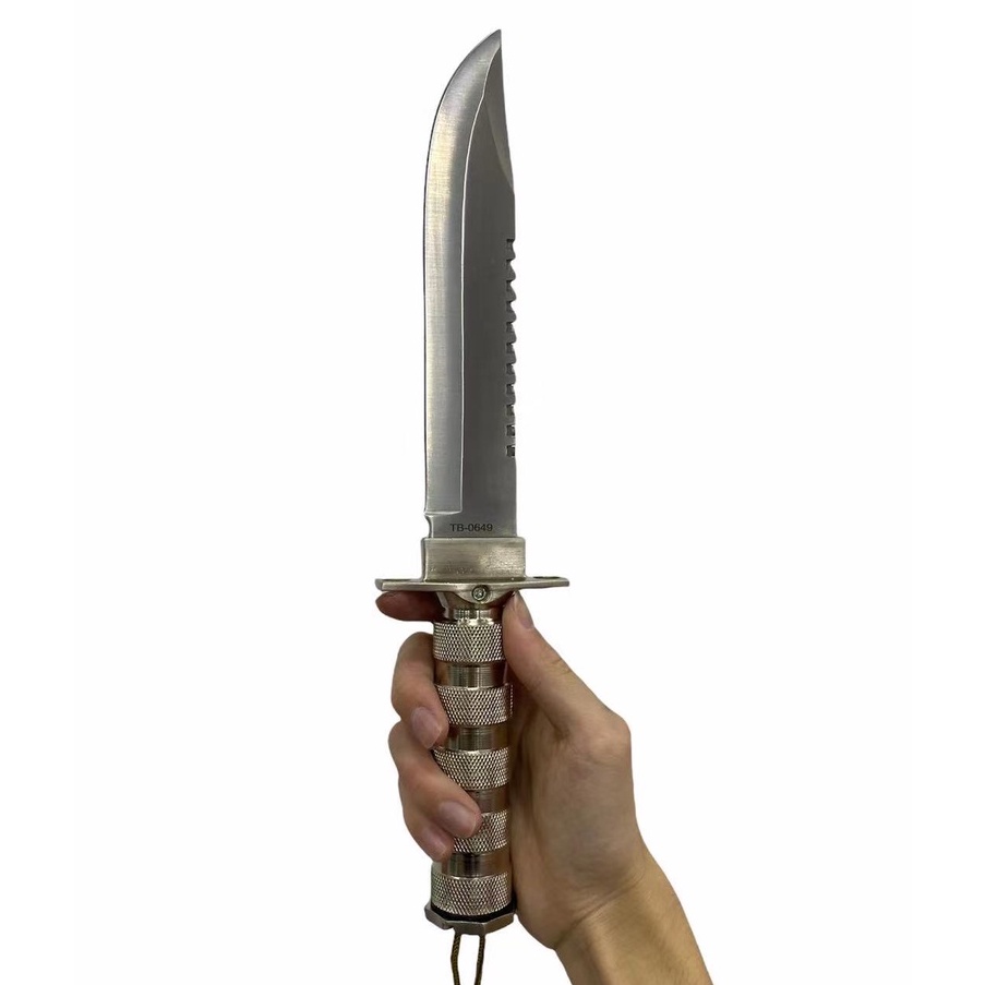 Faca Rambo Tática Militar Aço inox serrilhado kit sobrevivência ...