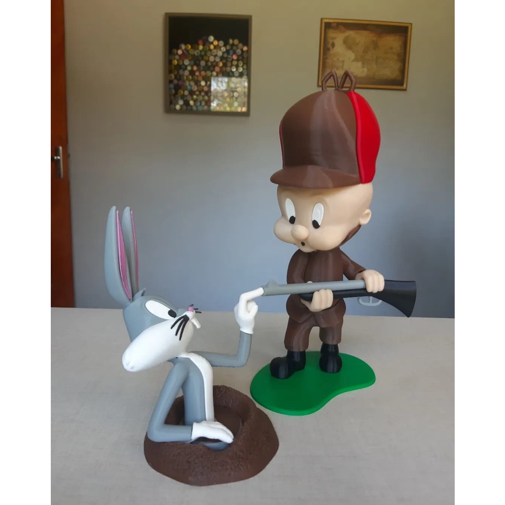 Pernalonga e Hortelino - Pernalonga - Elmer Fudd - Impressão 3D ...