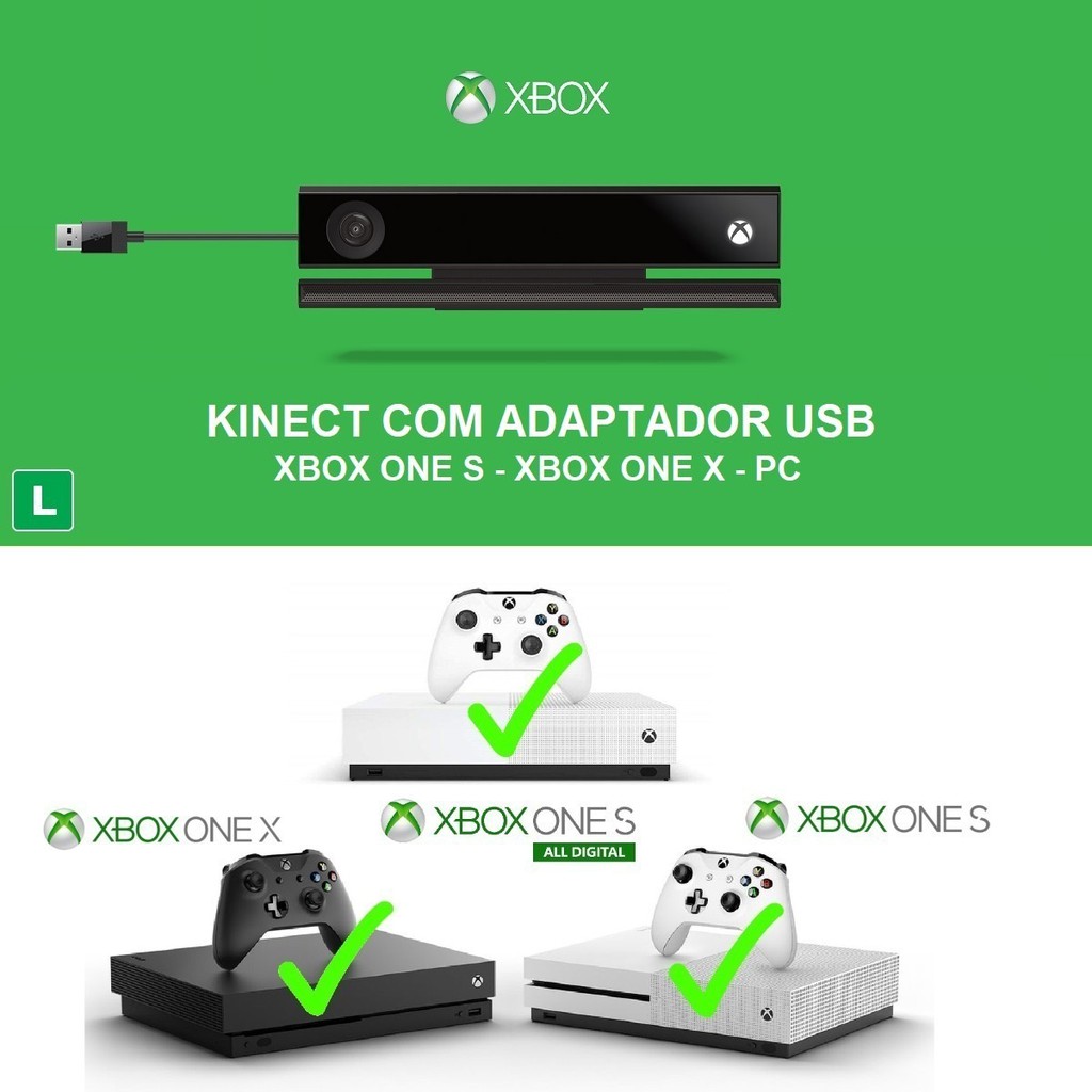 Sensor Kinect Xbox One S / Xbox One X / Pc / Xbox One FAT | Shopee Brasil