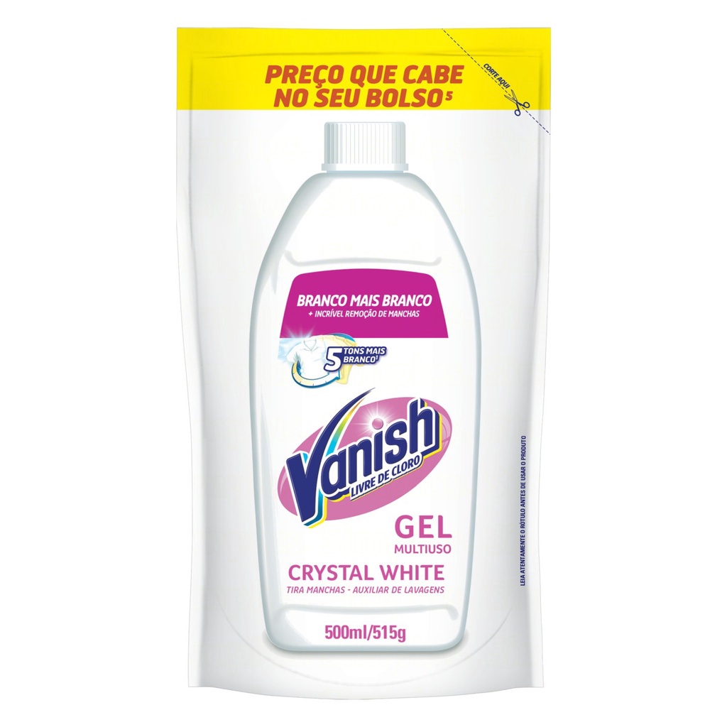 Vanish Gel Crystal White Multiuso 500Ml | Shopee Brasil