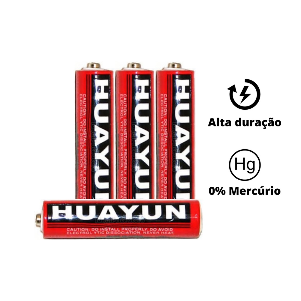 Pilha AA/AAA Comum Palito Kit 4 Unidades 1.5V Pilha | Shopee Brasil