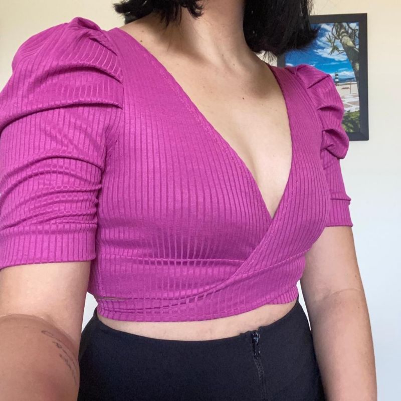 Cropped Blusa Manga Bufante Canelado Várias Formas De Usar | Shopee Brasil Cropped Blusa Manga Bufante Canelado Várias Formas De Usar | Shopee Brasil