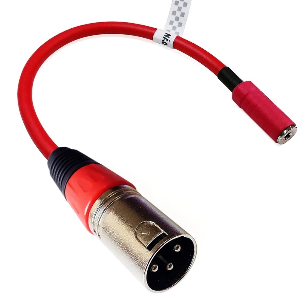 Adaptador XLR (macho ou femea) femea P2 microfone 20 cm | Shopee Brasil