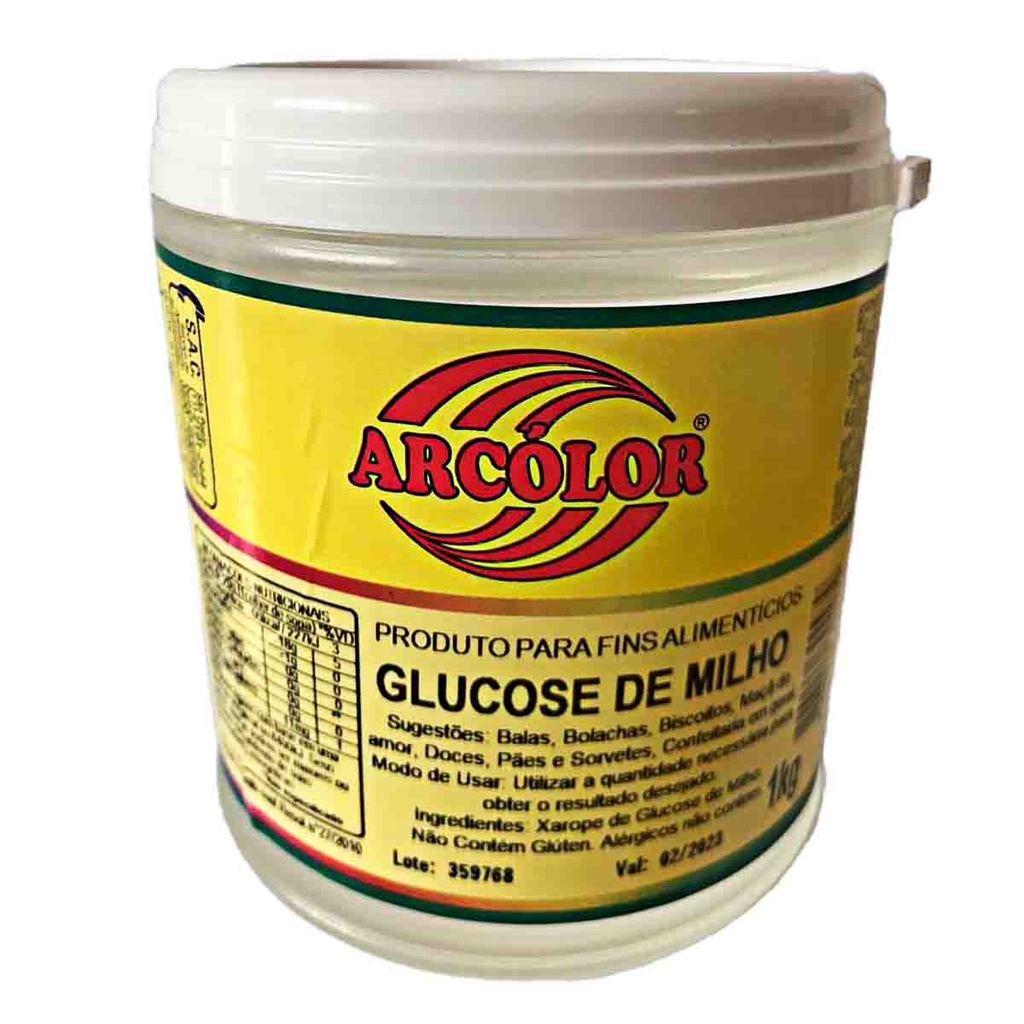 Xarope Glucose De Milho Arcolor 1kg Para Receitas Sorvete Doces , Bolos ...