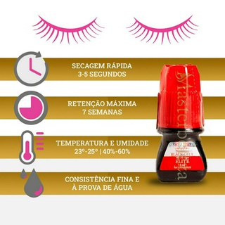 Cola Para Alongamento De Cilios Elite Glue Premium Black Hs10 3ml ...