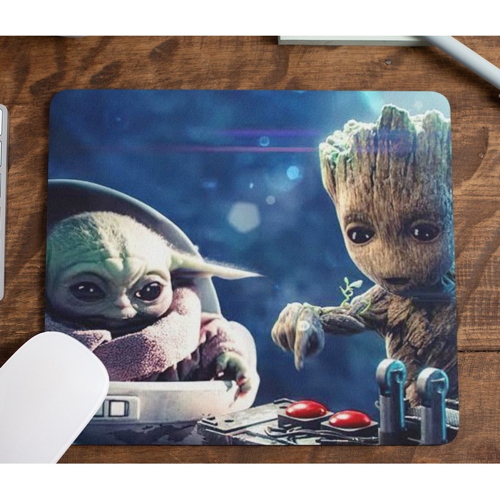 Mouse pad Baby Yoda & Groot | Shopee Brasil