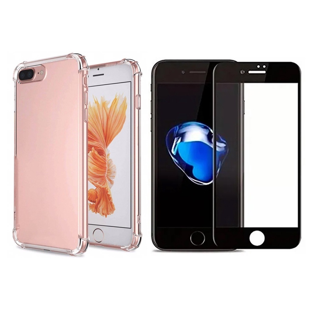 Kit Capinha Antichoque + Película 3D Para Iphone 7 / 8 Plus | Shopee Brasil