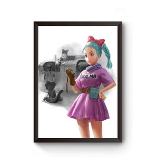 Quadro A4 Bulma Dragon Ball Realista Poster Moldurado | Shopee Brasil