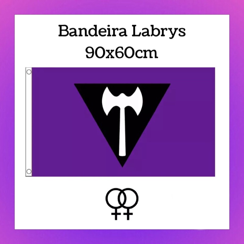 Bandeira Labrys | Lésbica (Modelo B) | Shopee Brasil