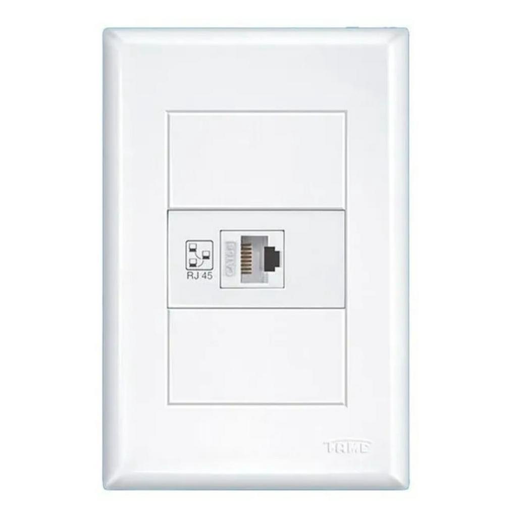 TOMADA REDE RJ45 CAT. 5E 8 VIAS - SÉRIE - EVIDENCE / MODULARE / BLANC ...