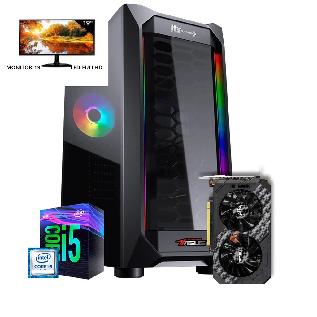 computador cpu pc gamer completo 16gb ssd240g + hd1tera wifi autocad ...