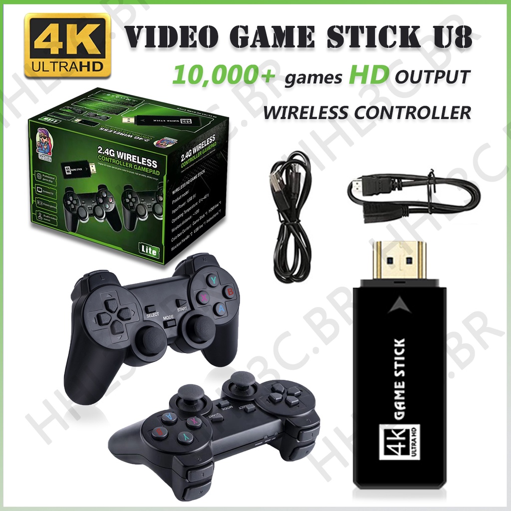 Console De Classic Retro Vidio Wireless Video Game stick U8 3000 / ...