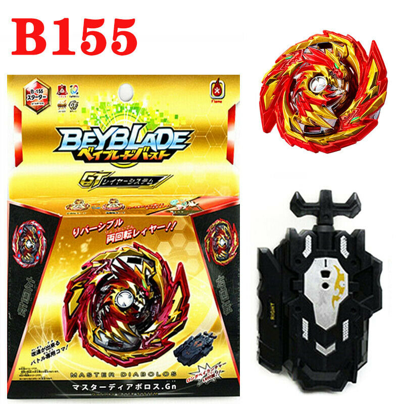 B-155 Beyblade Fire Burst Starter Master Diabolos Gn Com Lançador De ...