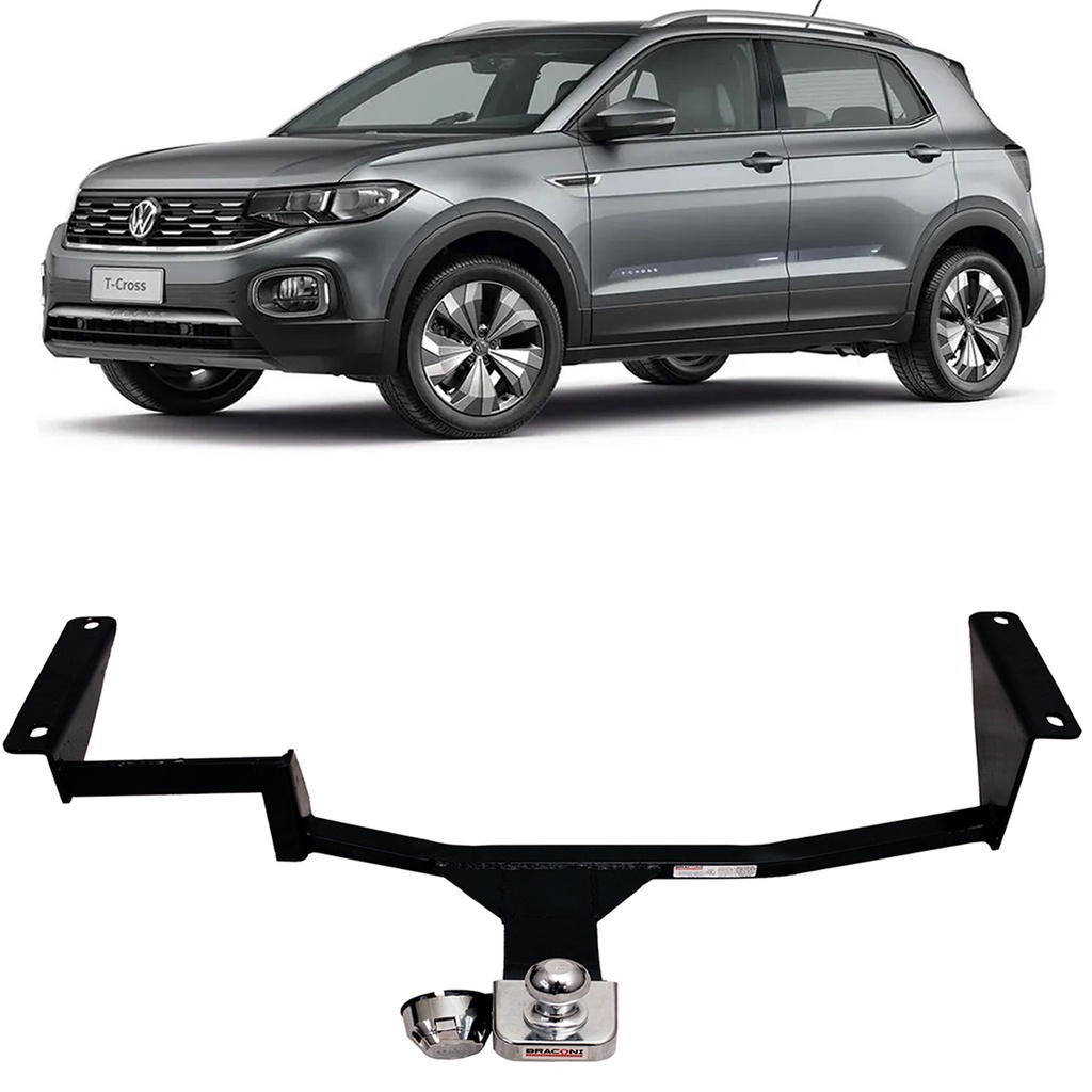 Engate Reboque Fixo T Cross 2020 A 2022 Capacidade Carga 600kg Aco ...