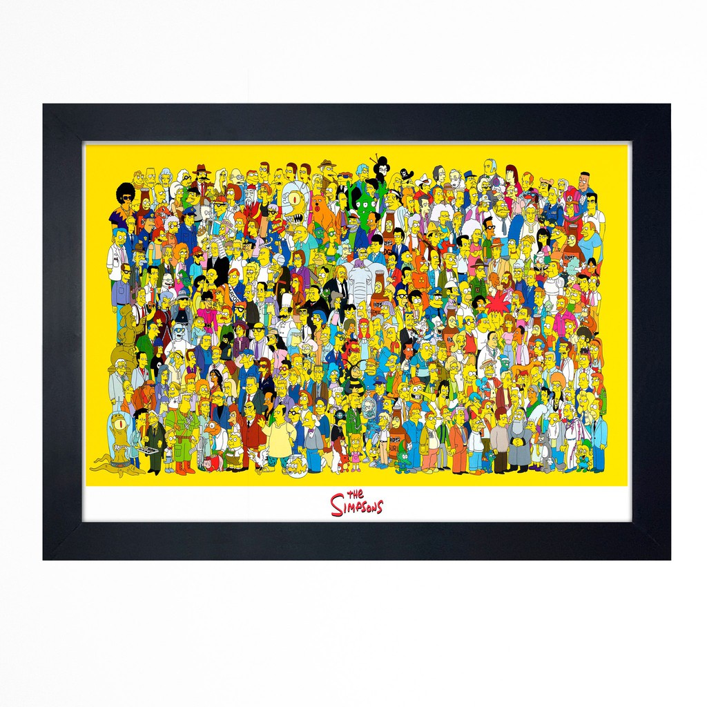 Quadro Simpsons Arte Poster Com Moldura - Desenho | Shopee Brasil