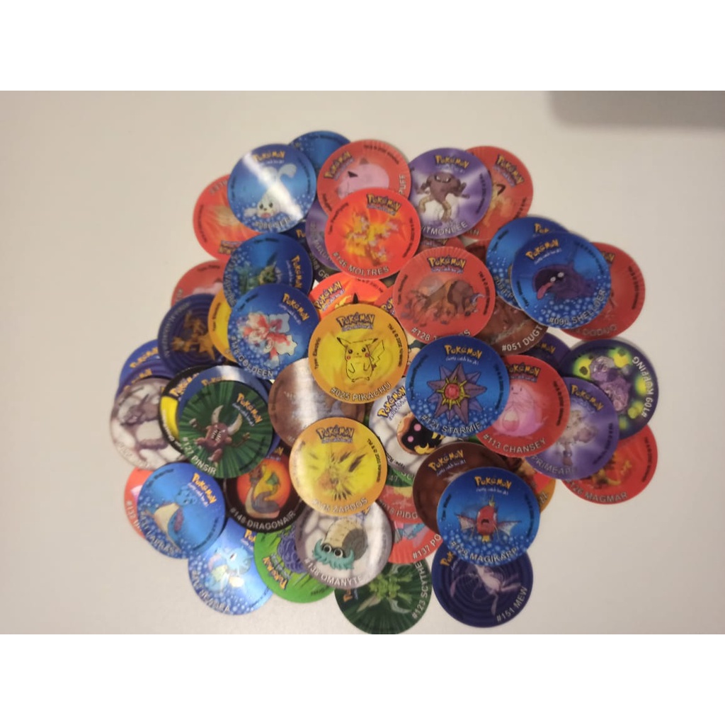 81 Tazos Pokemon Holográficos (Evolutazos, Tazos 3D) - São os 151 ...