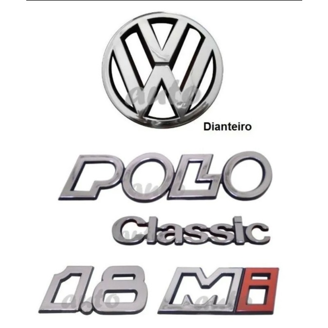 símbolos emblemas Polo Classic 1.8Mi+VW da grade 1997a2000 | Shopee Brasil