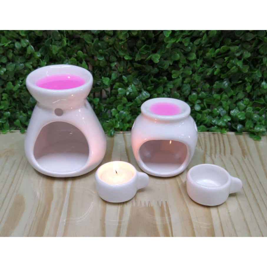 Difusor Rechaud Aromatizador Grande e Mini Branco À Vela Cerâmica ...