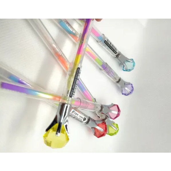 Canetas Esferográficas Cristal Fofa com Diamante Grande Moda Coreana ...