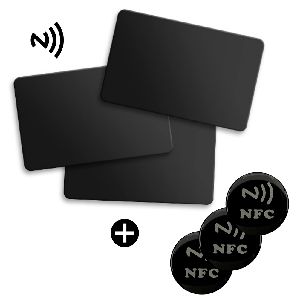 4 Kit Cartão Nfc + Tag Nfc ( Nfc Celular) Ntag 213 - Preto | Shopee Brasil