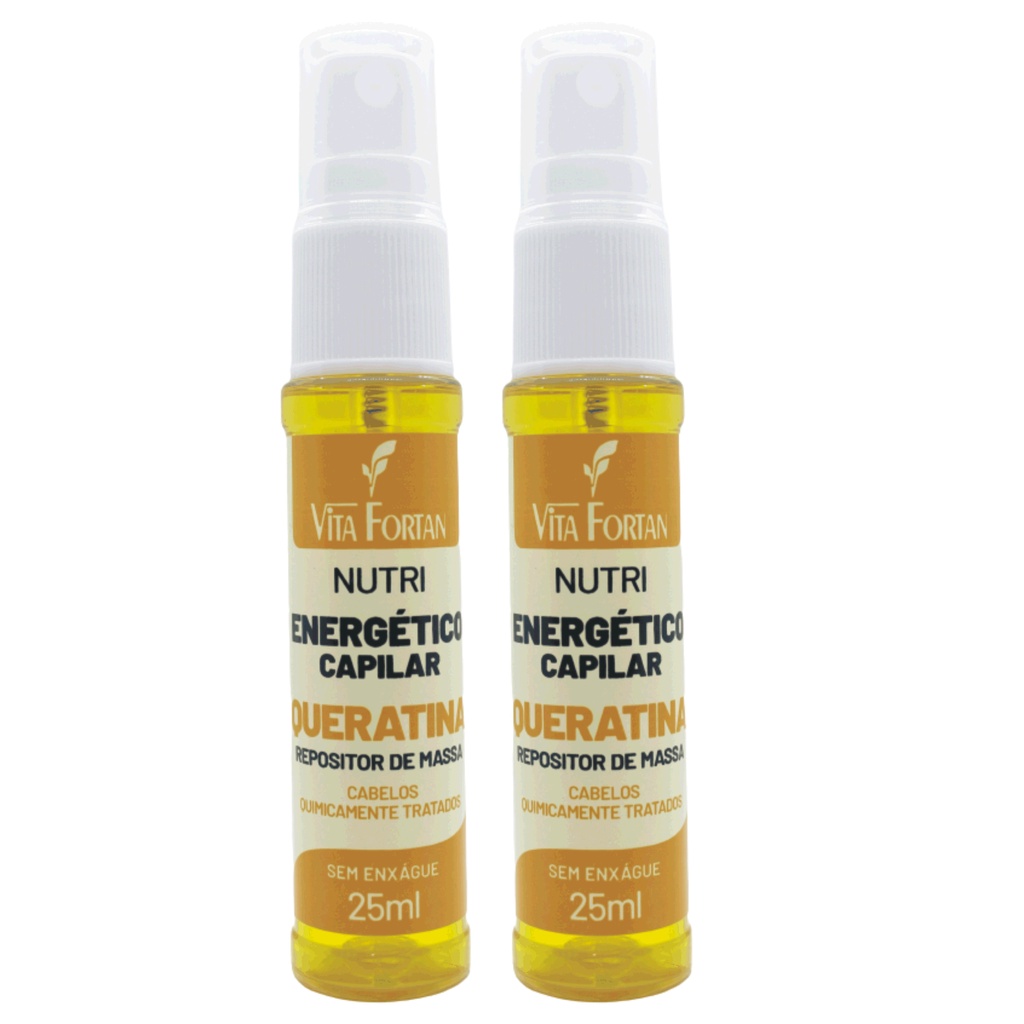 Energético Capilar Vita Fortan c/ Queratina Spray 25ml (02unid ...