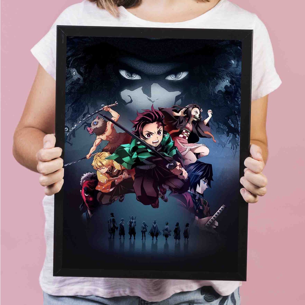 Quadro Demon Slayer 4 - Moldura com vidro | Shopee Brasil Quadro Demon Slayer 4 - Moldura com vidro | Shopee Brasil
