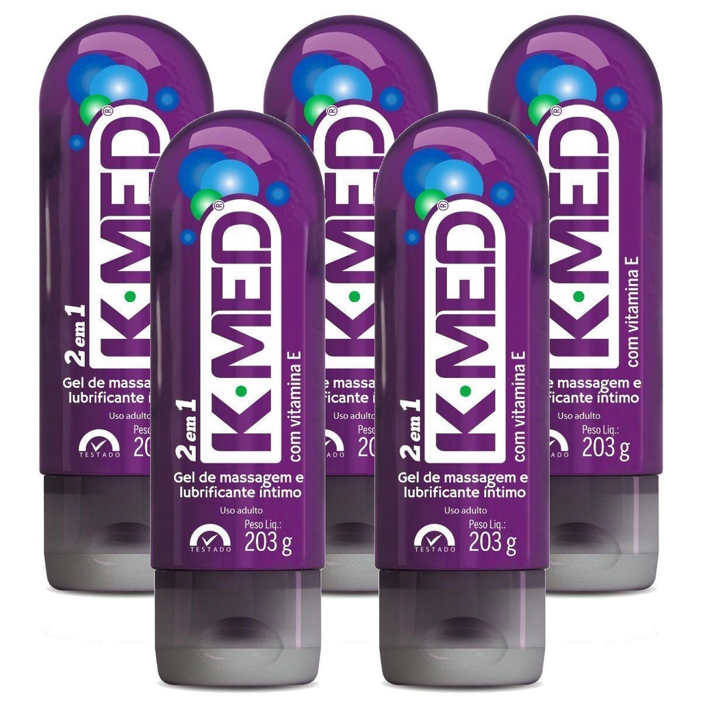 Kit 5x K med 2 Em 1 Gel Lubrificante e Massagem 203g - CIMED | Shopee ...