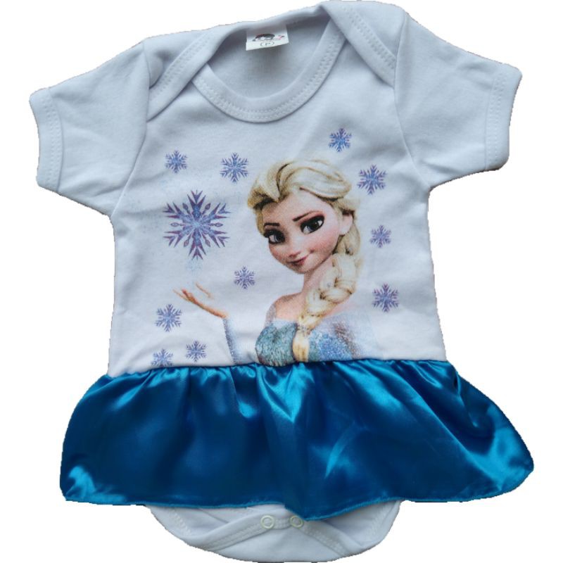 Body Bebê Mesversário Elza Frozen bory Temático | Shopee Brasil