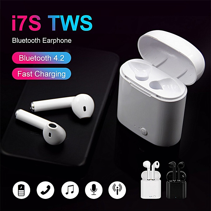 Fone De Ouvido Sem Fio Com Bluetooth I7S Tws Airpods Com Microfone ...