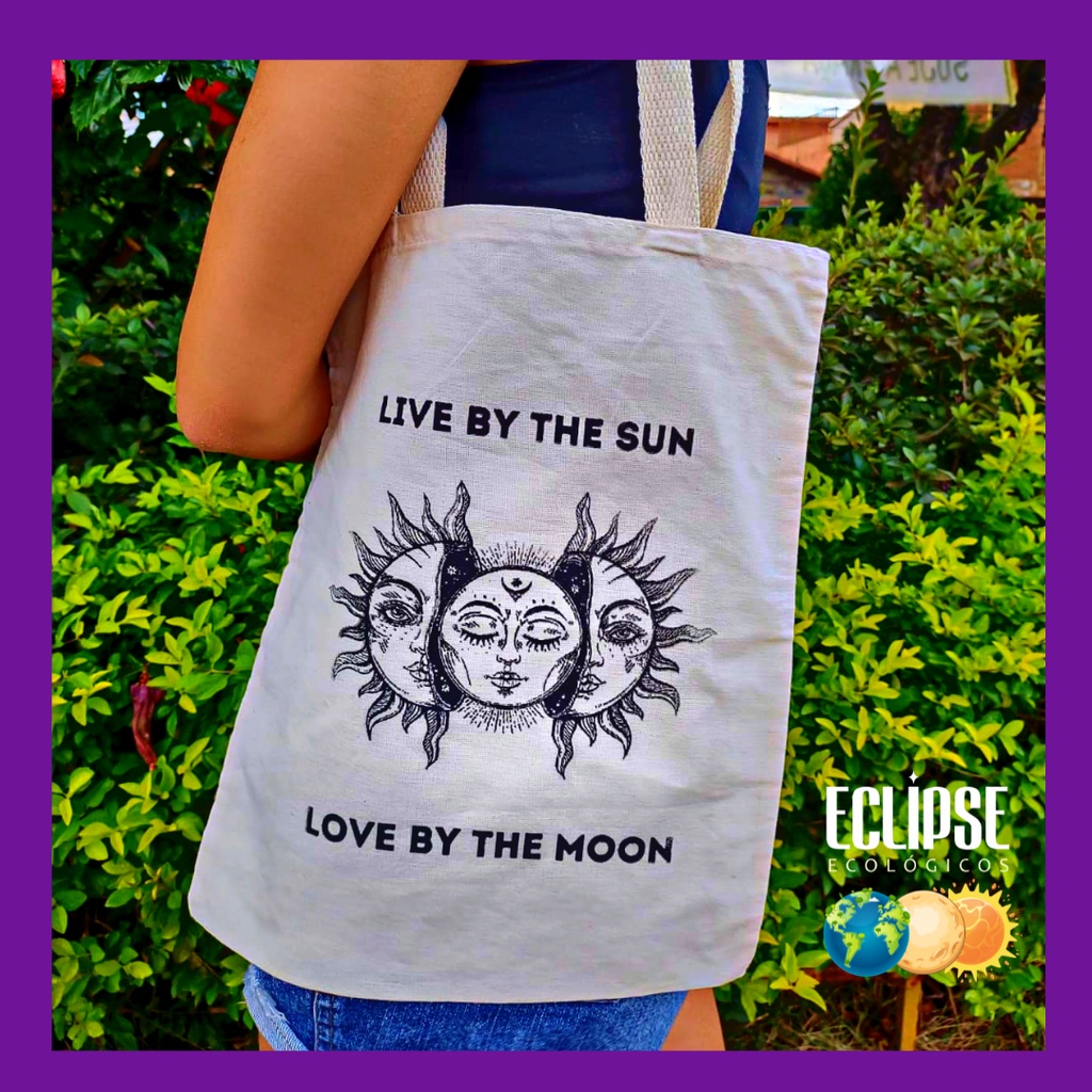 Bolsa Sacola Ecobag Lua e Sol | Shopee Brasil